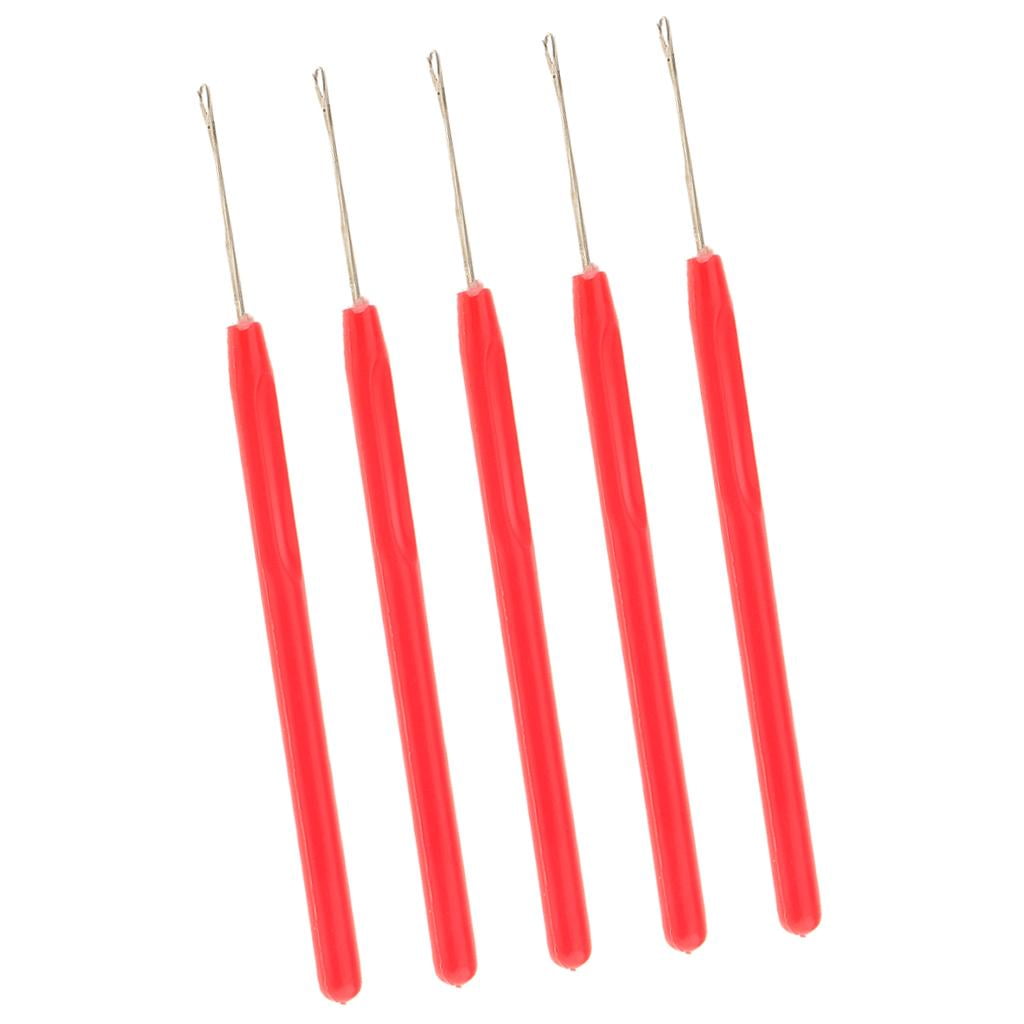 5 Pcs Draw Hook Threader Crochet Tools - Red - Walmart.com