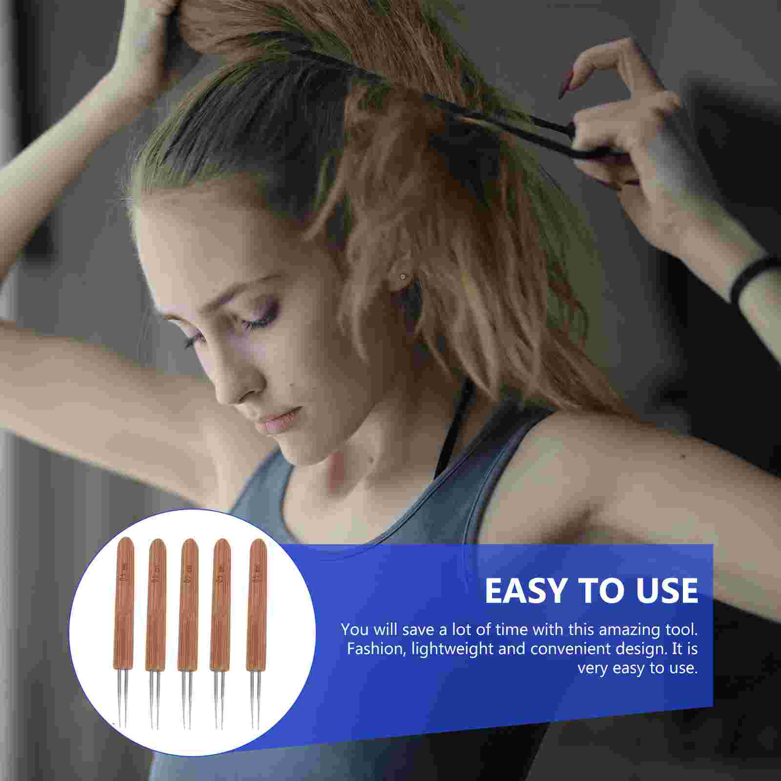 5 Pcs Dread Braider Dreadlocks Tool Crochet Hooks Interlock Needle ...
