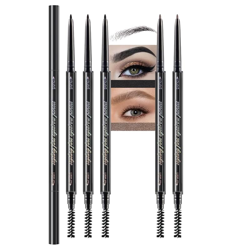 5 Pcs Dual-Sided Auto-rotate Ultra-Fine Tip Eye Brow Pencils Pack,Draws ...