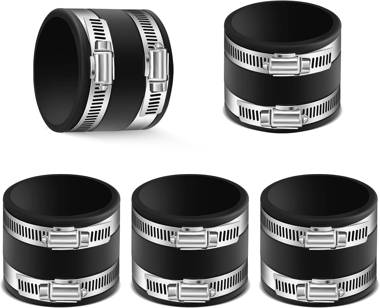 5 Pcs Dust Control Flex Cuffs Coupler with Integrated Stainless Steel ...