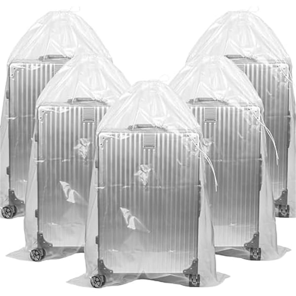 5 Pcs Dust Cover,Large Clear Drawstring Dust Covers,Triani Plastic ...
