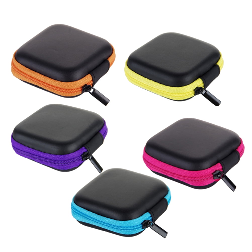 5 Pcs Earphone Storage Case Plug Organizer Bags with Zipper for Data ...