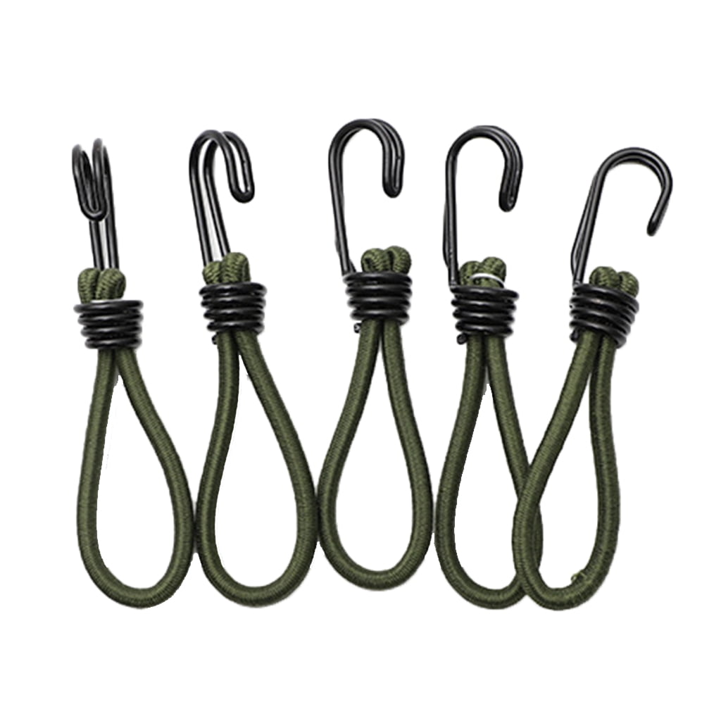 5 Pcs Elastic Tent Ropes Buckle Ground Strap Outdoor Camping Canopy ...