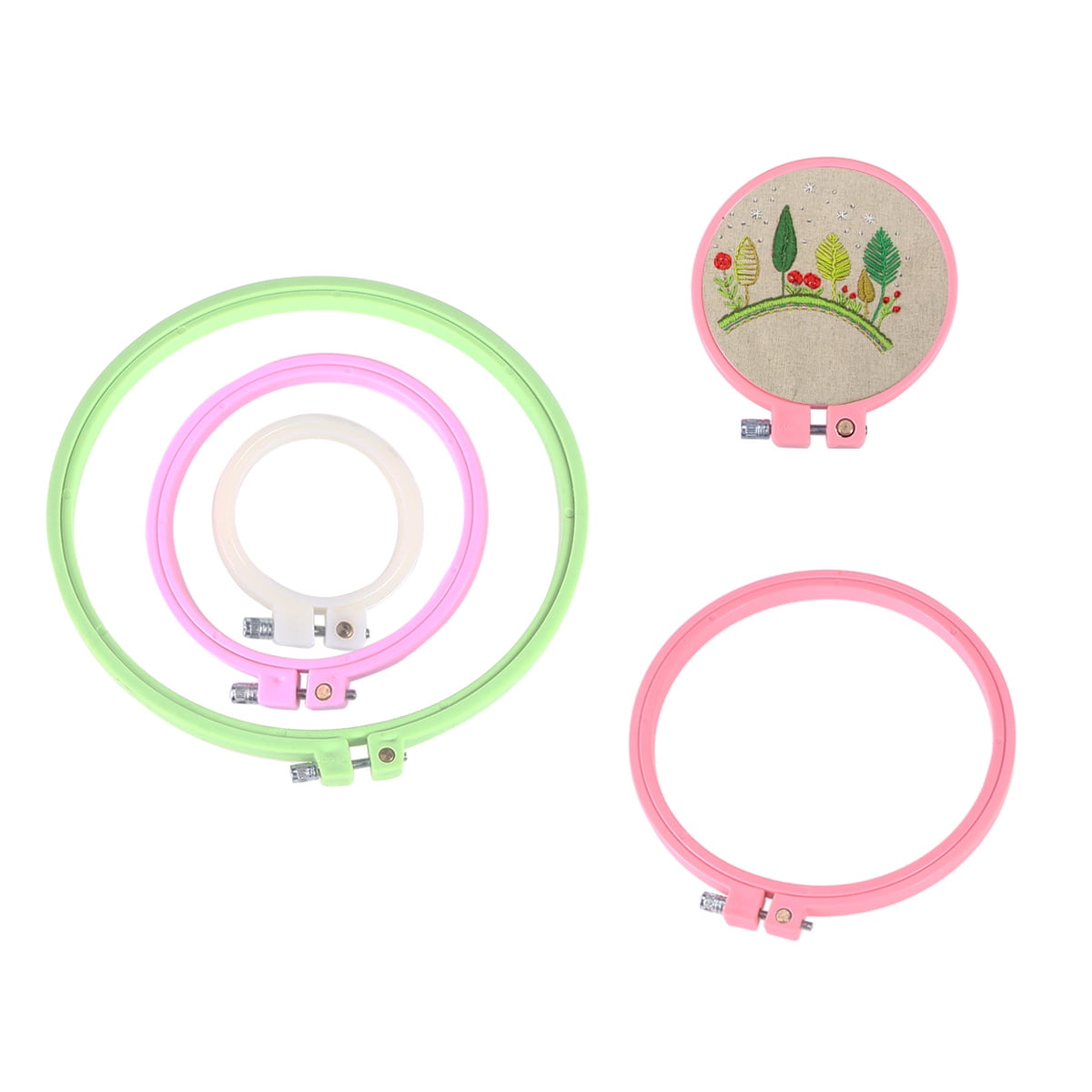 unbranded 5pcs Embroidery Hoops Plastic Cross Stitch Hoops Embroidery ...