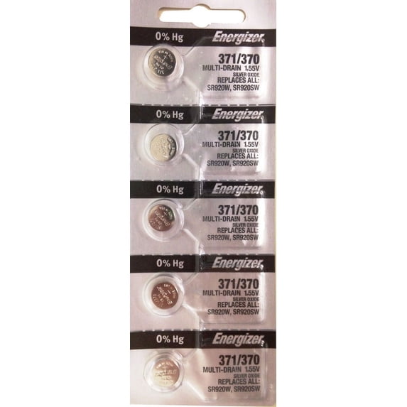 Energizer, Watch Battery, SR920W 370 371, Pack of 5 - Walmart.com