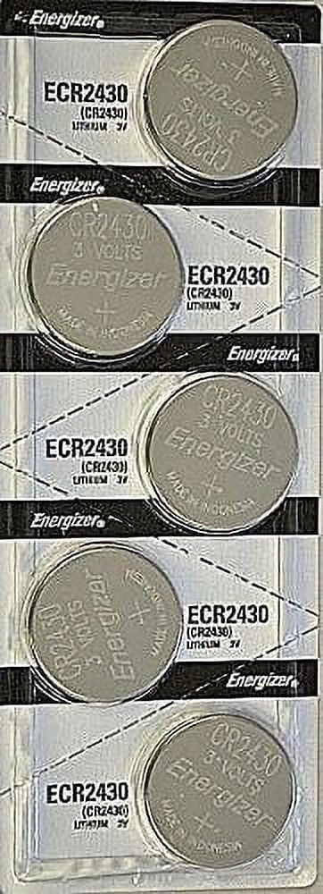 5 Pcs Energizer CR 2430 CR2430 ECR2430BP 3V Lithium Coin Cell Battery ...