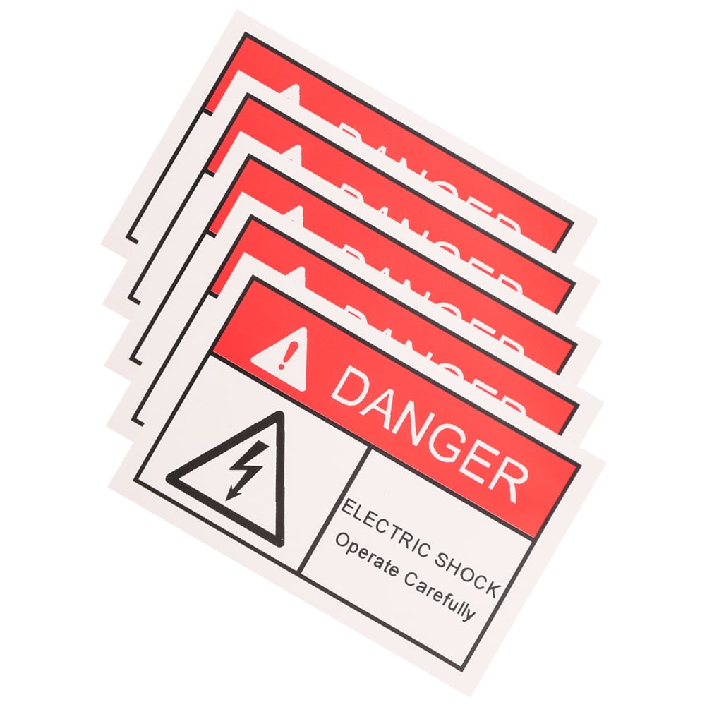 5 Pcs Equipment Electric Fence Anti-electrical Shock Label - Walmart.com