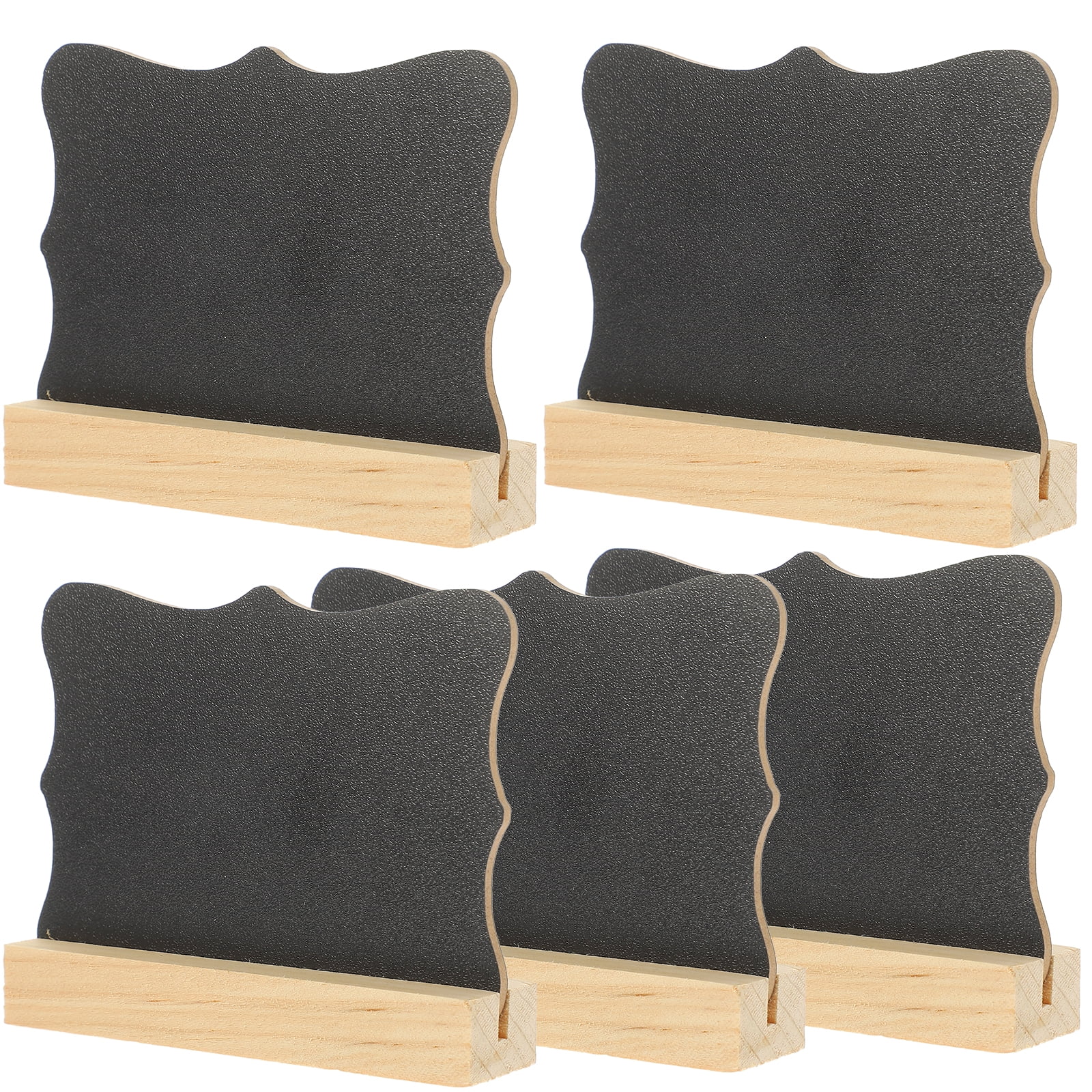 5 Pcs Erasable Chalkboard Wood Chalkboards Easel Sign Small Signs Table ...