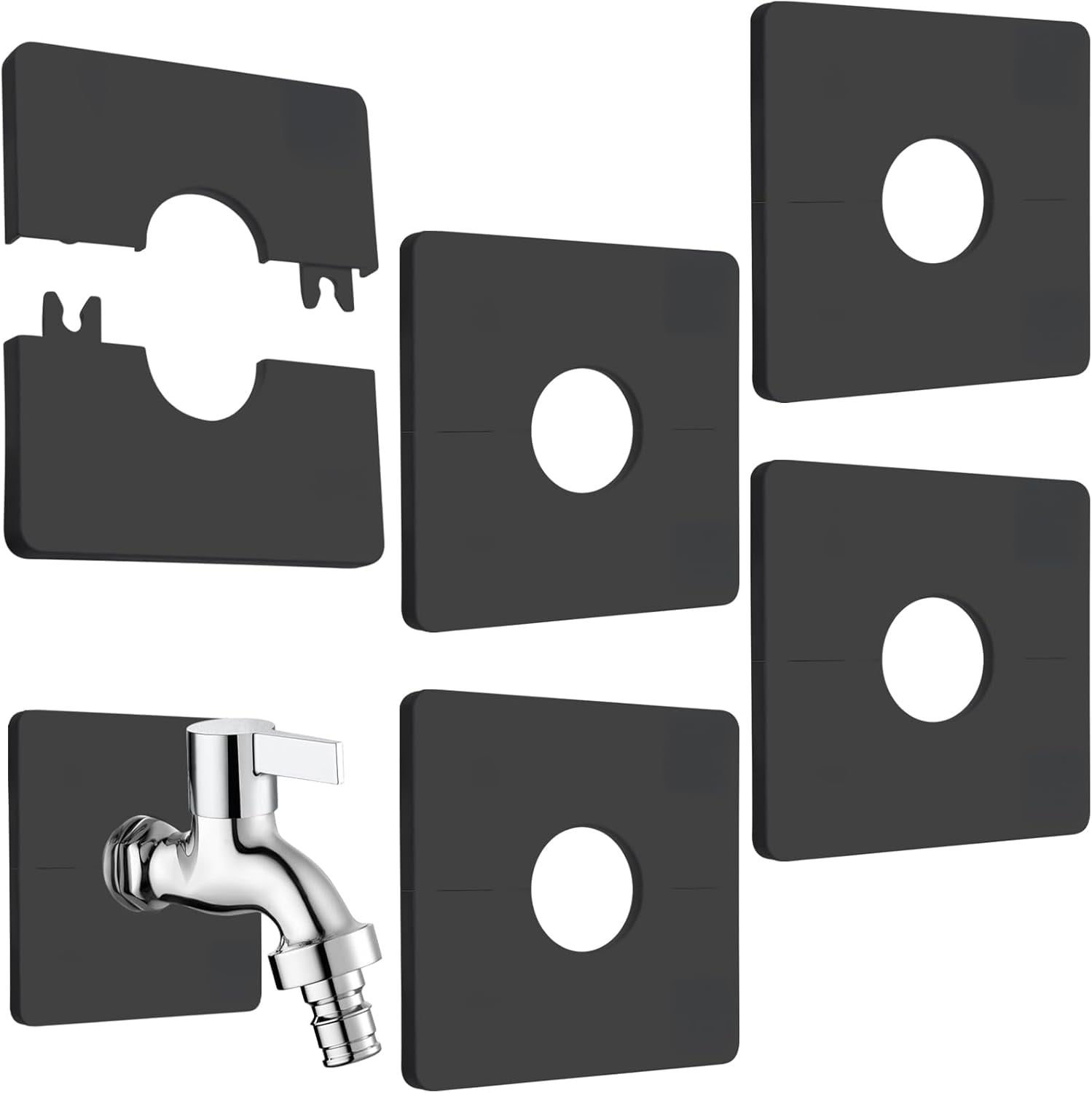 5 Pcs Escutcheon Plate Wall Split Flange 28mm/1.1inch Split Flange ...