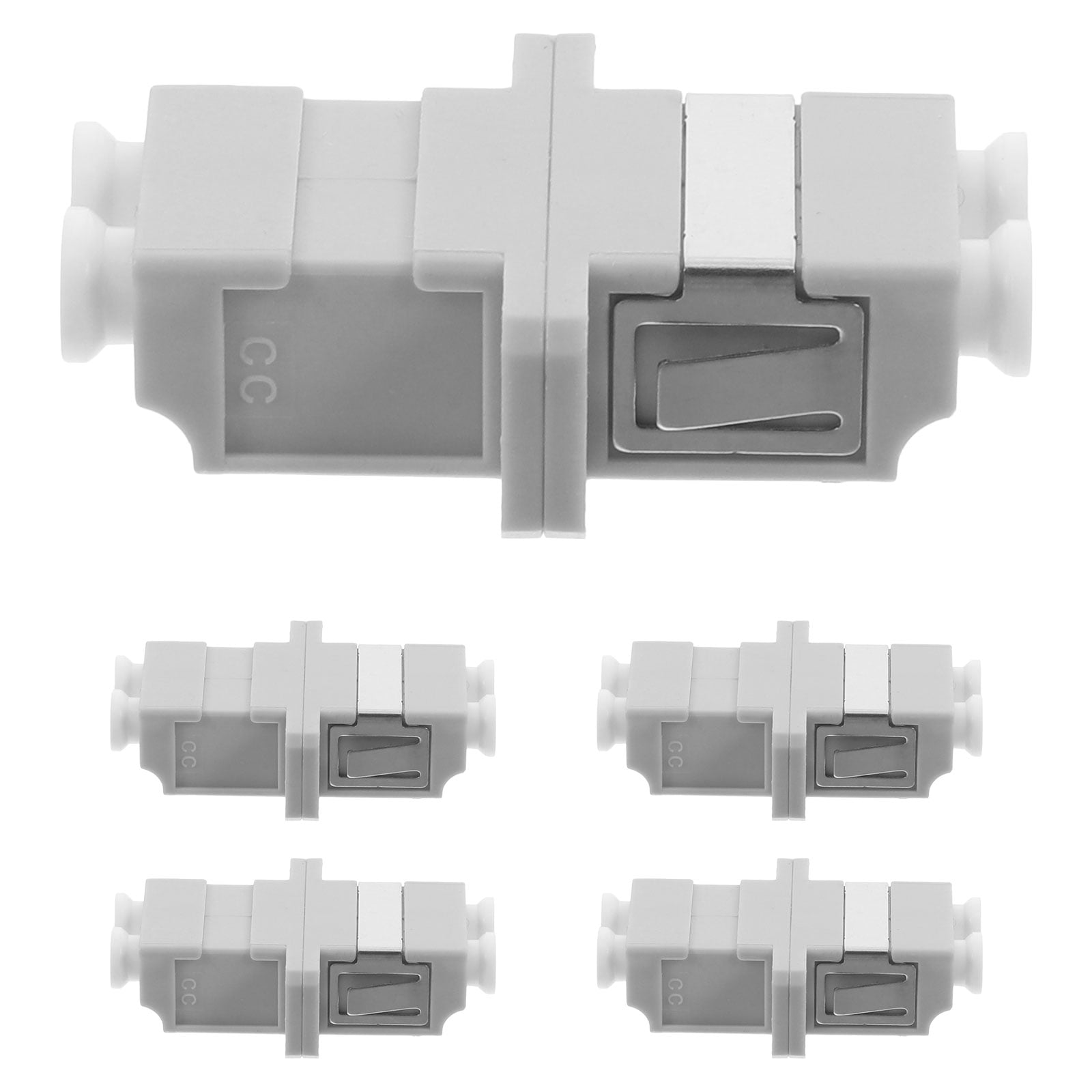 5 Pcs Expander Connector Fiber Optic Adapter 3.50X2.20X0.90CM Grey ...