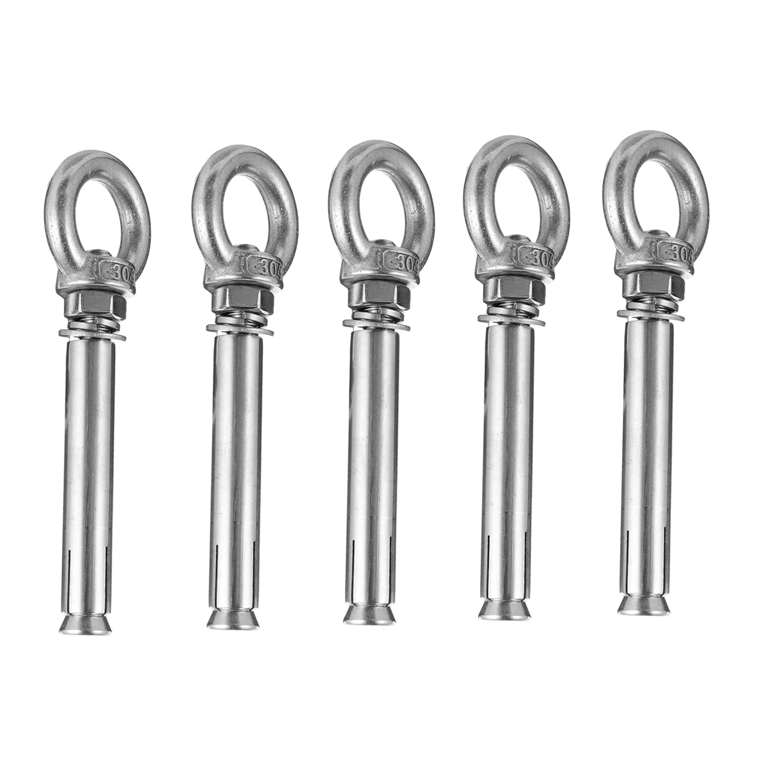 5 Pcs Eye Screw Eye Hooks Heavy Duty Eye Bolts Screw in Stainless Ring ...