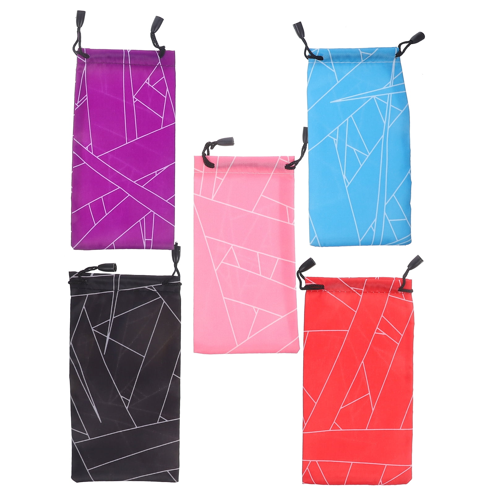 5 Pcs Eyeglasses Pouches Bags Gift Multiple Holder Drawstring Miss ...