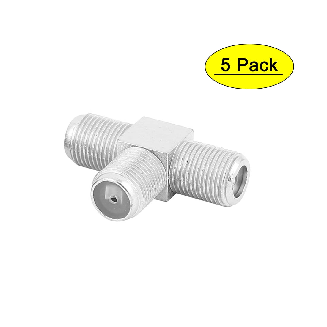 5 Pcs F Type Female to Female T-Shaped 3 Way Splitter RF TV Adapter ...