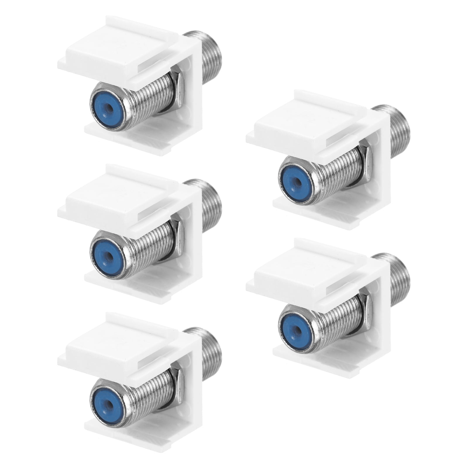 5 Pcs F81 Coaxial Cable Connector for Wall Plate and Patch Panel,Silver ...