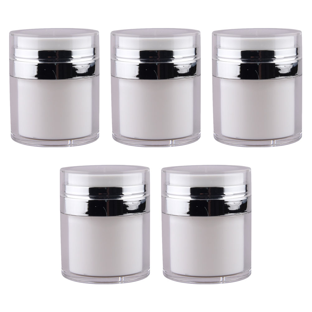 5 Pcs Face Pump Jar Press Cream Simple Structure Bottle Travel ...
