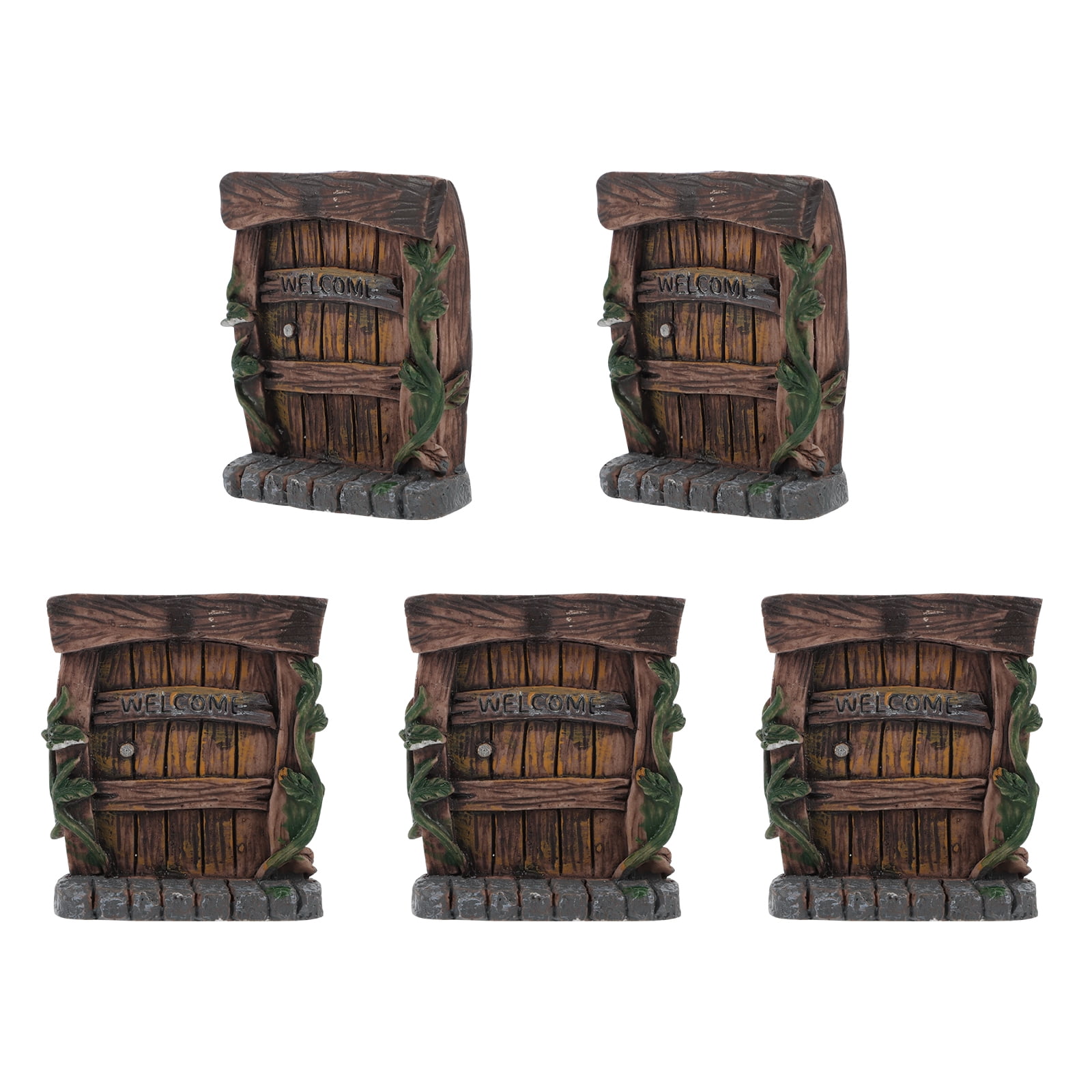 5 Pcs Fairy Gate Zipper Door Garden Cabinet Decoration Mini Ornaments ...
