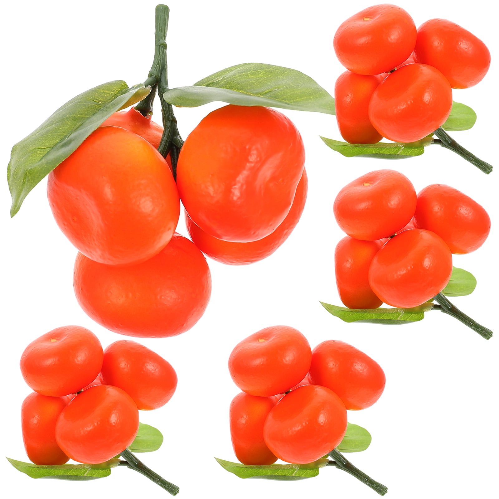 Orange Plastic Fake Fruits for Decor Showcase Table Toys Set to Improve ...