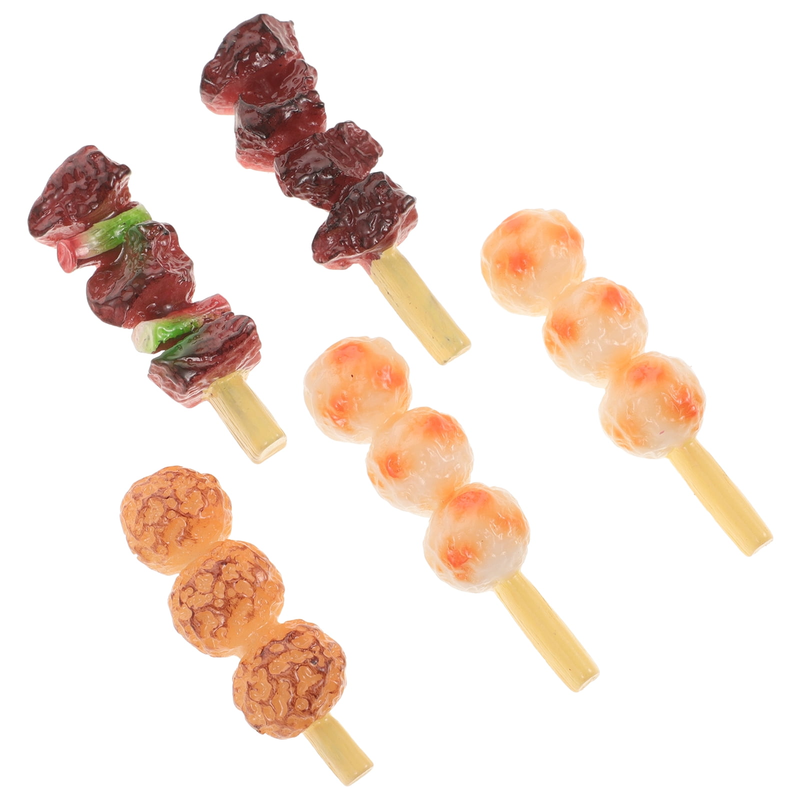 5 Pcs Fake Plastic Food Simulation Barbecue Skewers Child - Walmart.com