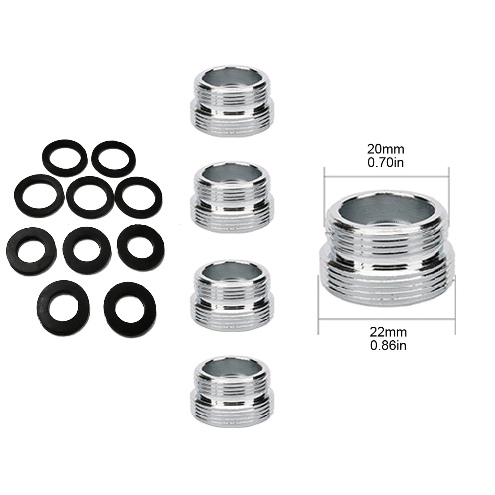 5 Pcs Faucet Adapter Kit Water Purifier Aerator Connector Brass Aerator ...