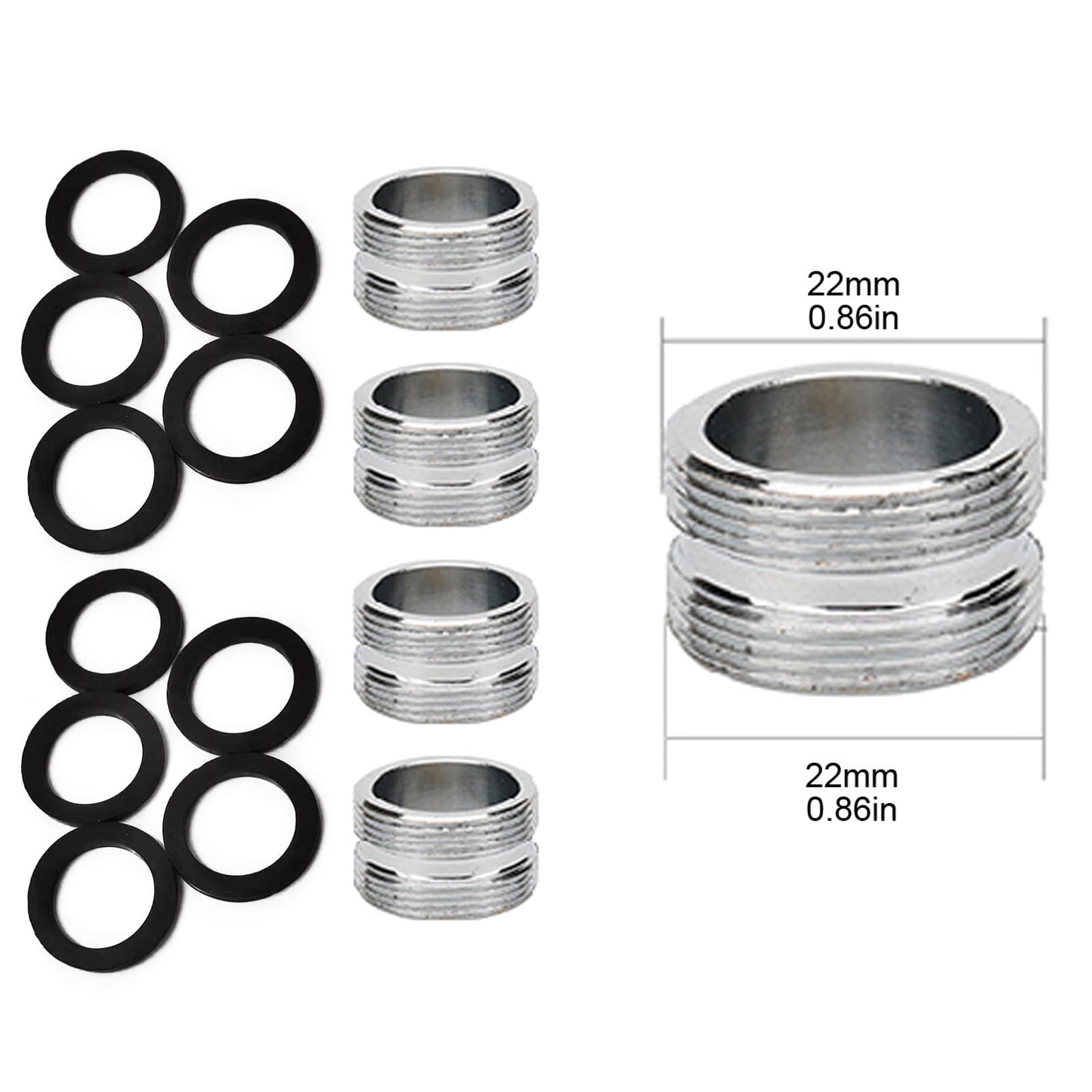 5 Pcs Faucet Adapter Kit Water Purifier Aerator Connector Brass Aerator ...