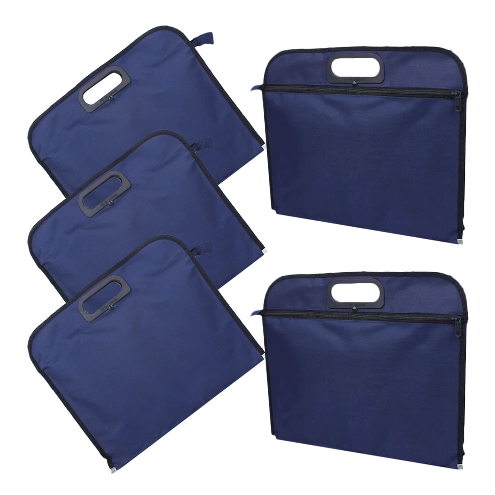 5 Pcs File Holder Organizer Bag Office Canvas Folder Student Book ...