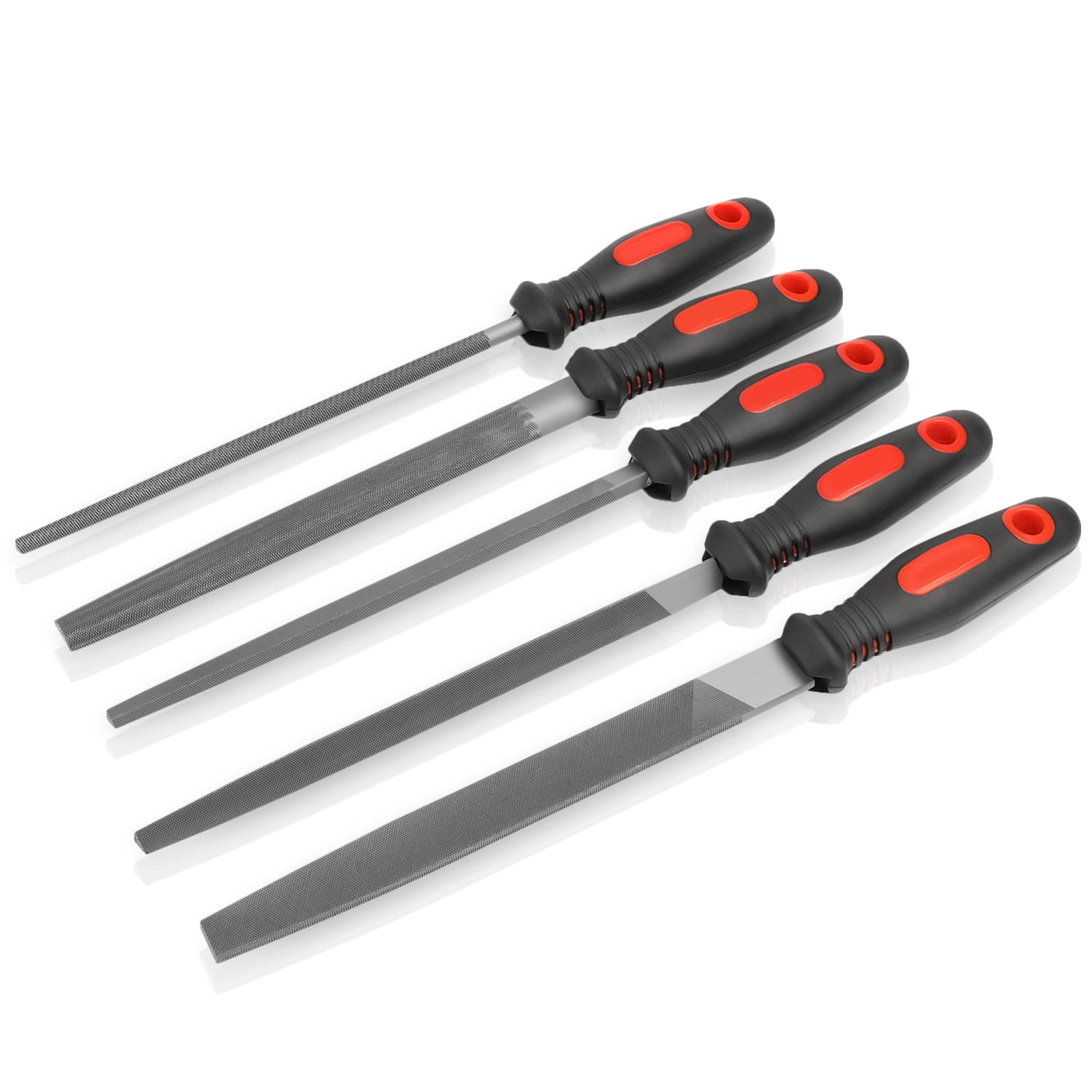 5 Pcs File Set - Heat Treated Steel File Tools with Double Cut ...