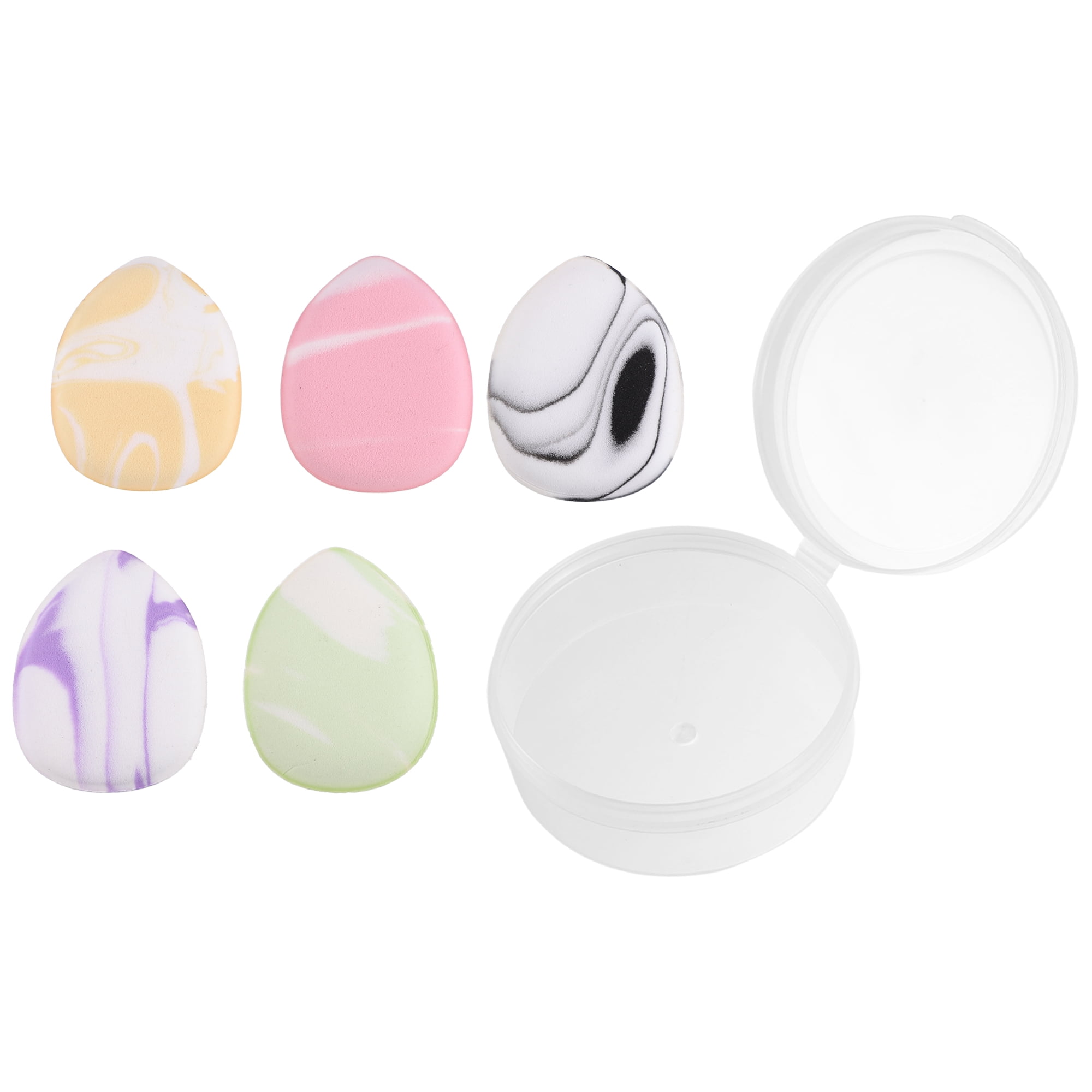 5 Pcs Finger Makeup Puff Dry Wet Use Mini Cosmetic Puff Hydrophilic ...