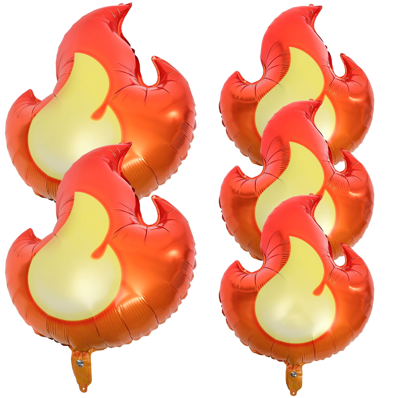 5 Pcs Fireman Theme Party Supplies Clear Balloons with Lights Flame ...