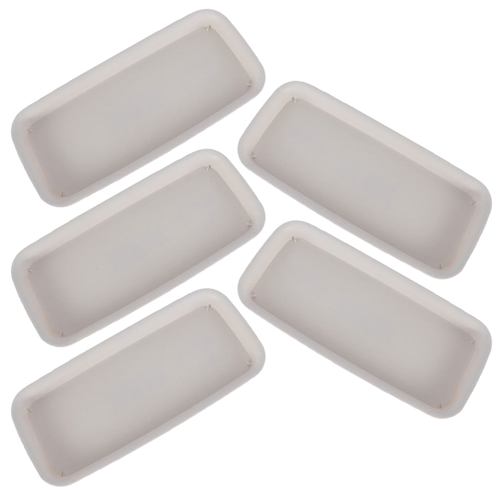 COSMOBETTY Flower Pots Saucers Rectangular Shape Beige 5Pack 9.4X3 ...