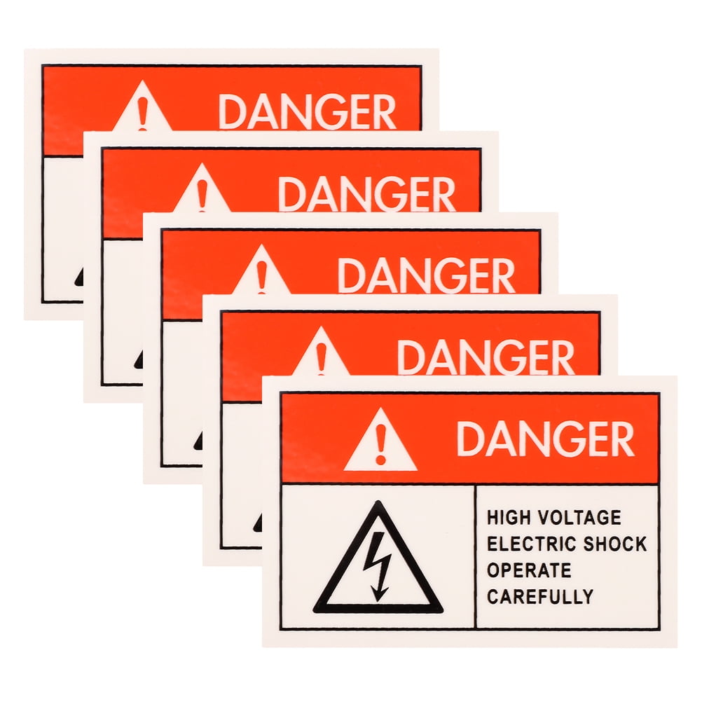 5 Pcs Fluorescent Stickers Electricity Warning Labels Baby - Walmart.com