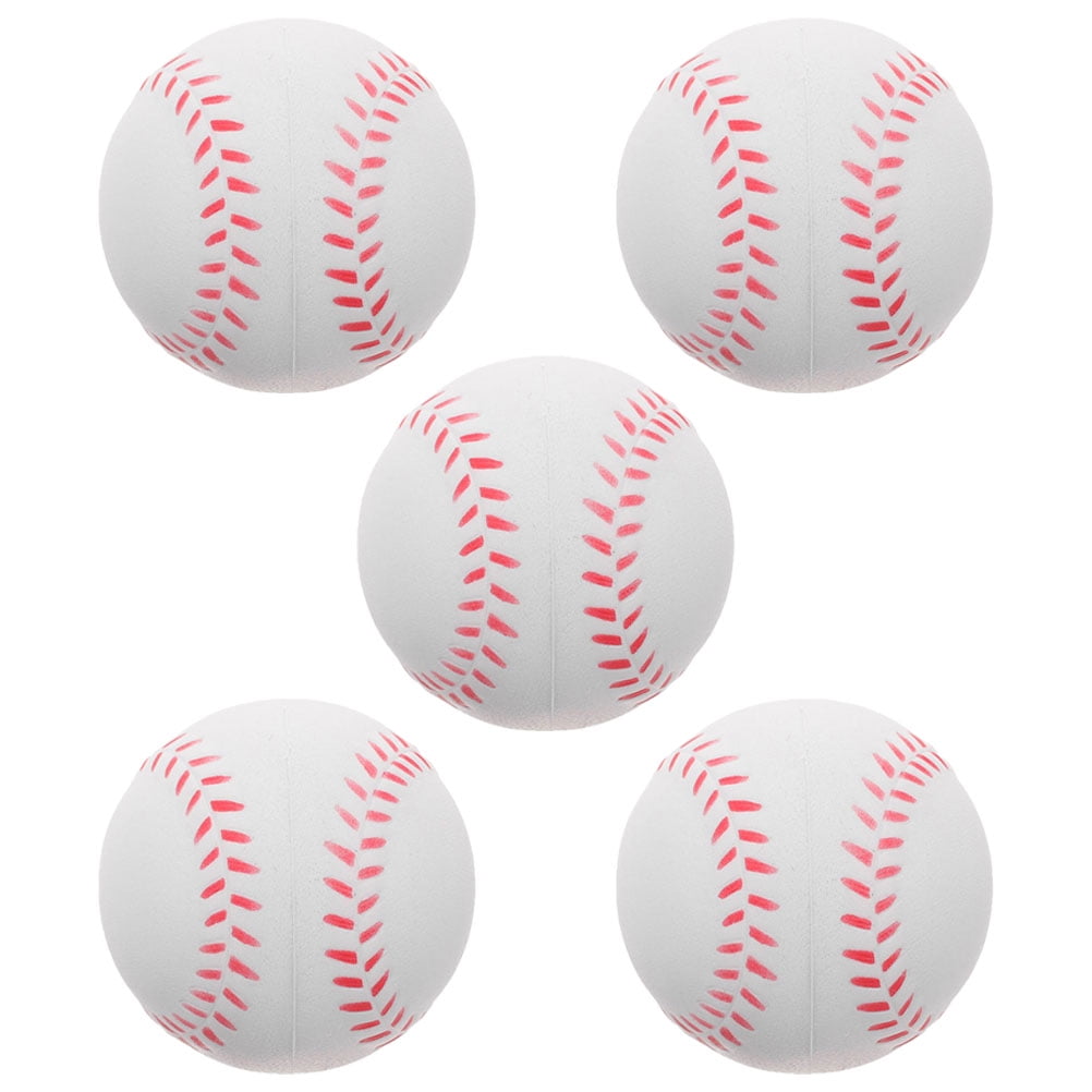5 Pcs Foam Ball Pitching Machine Baseballs Student Child White ...