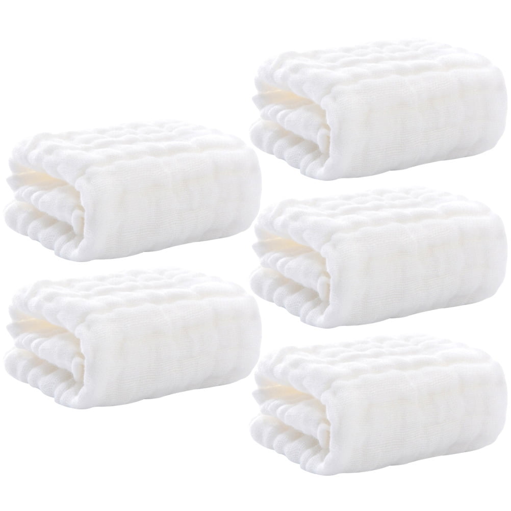 5 Pcs Foam Cotton Bib Baby Burp Cloths Must Haves Burping Towel Bath ...
