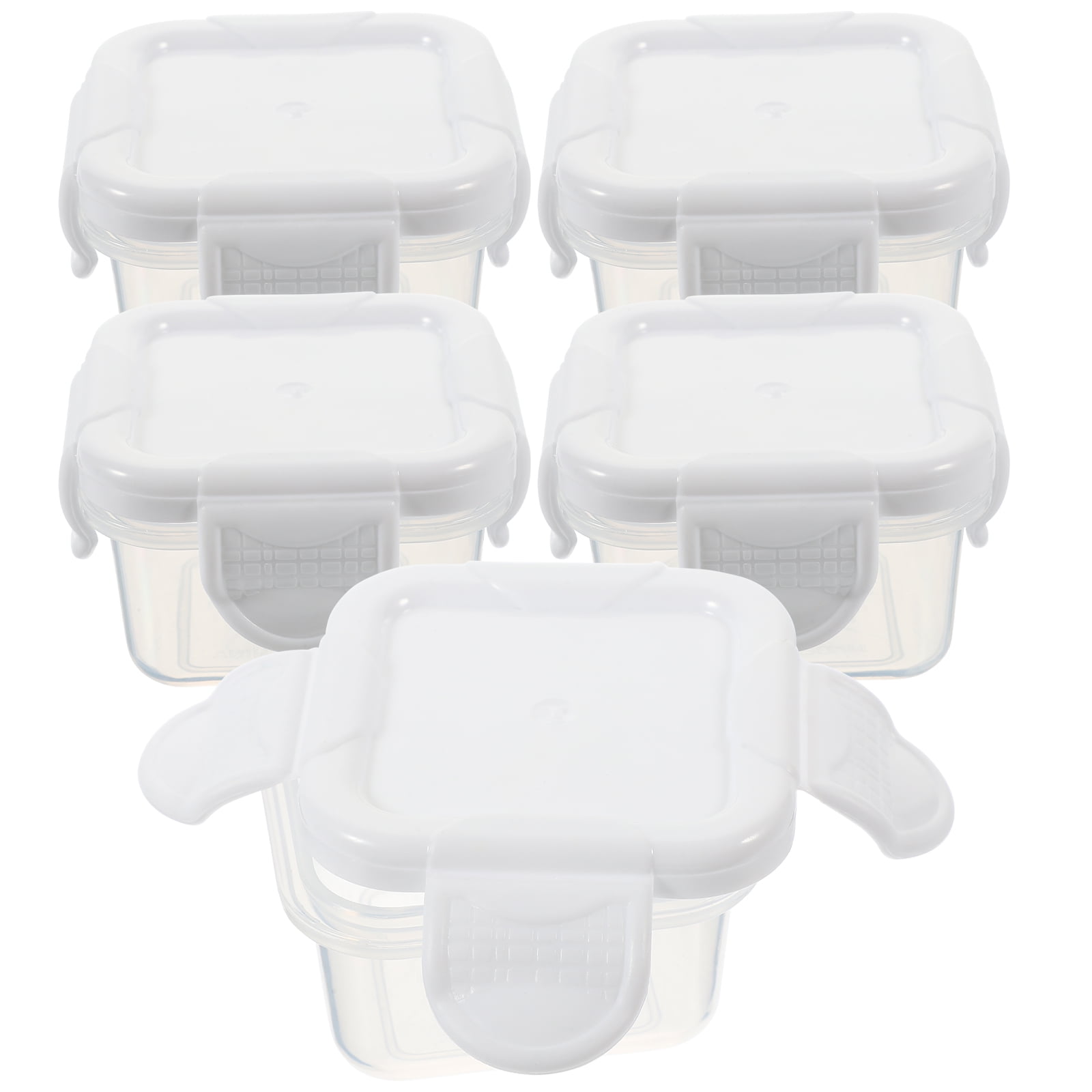 5 Pcs Food Storage Container Go Containers with Lids Mini Dressing for ...