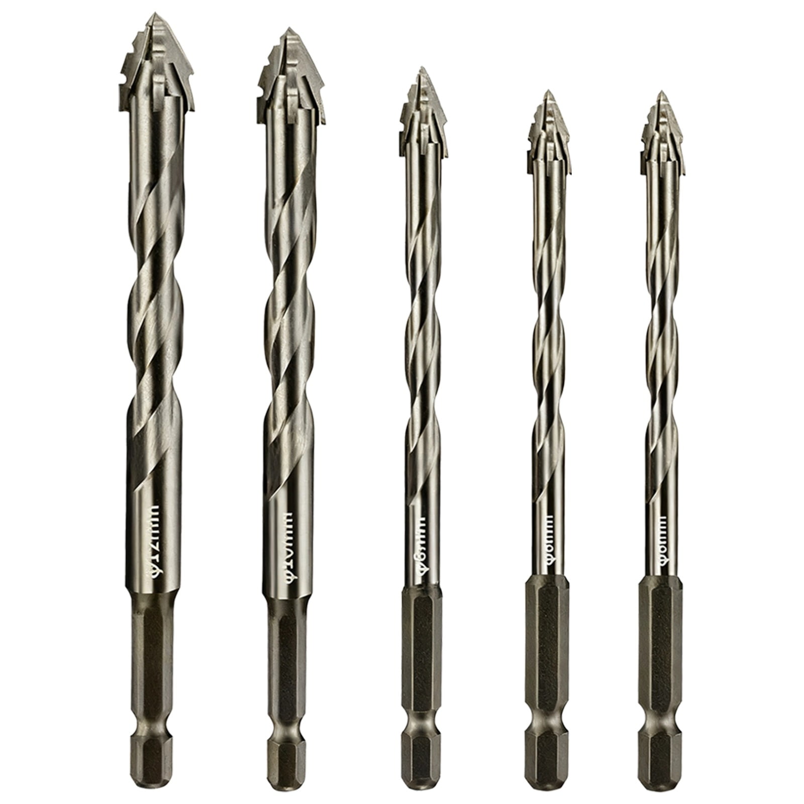 5 Pcs Four Blades Serrated Eccentric Drill Bits Set, High Strength ...