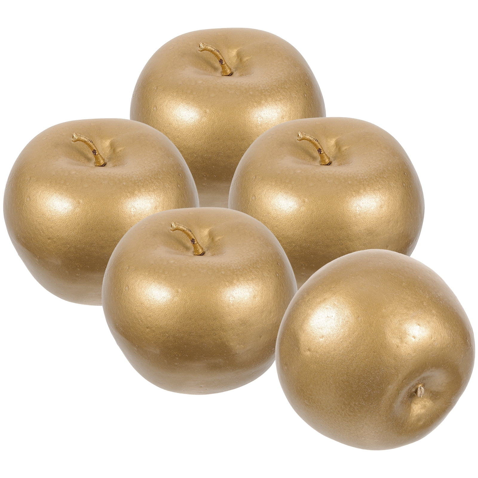 Golden Artificial Apples for Decoration Lifelike Foam Fruits Perfect ...