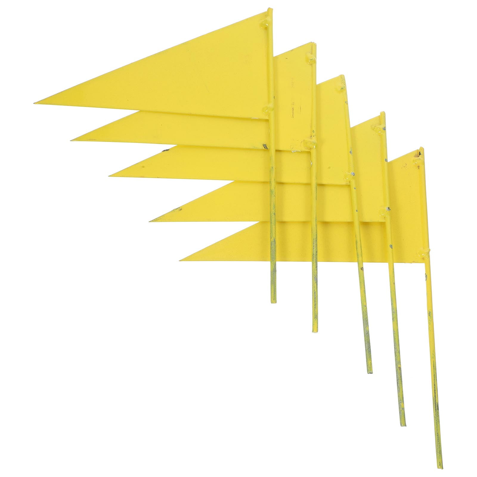 5 Pcs Garden Mark Flag Lawn Sprinkler Irrigation Triangular Small Iron ...