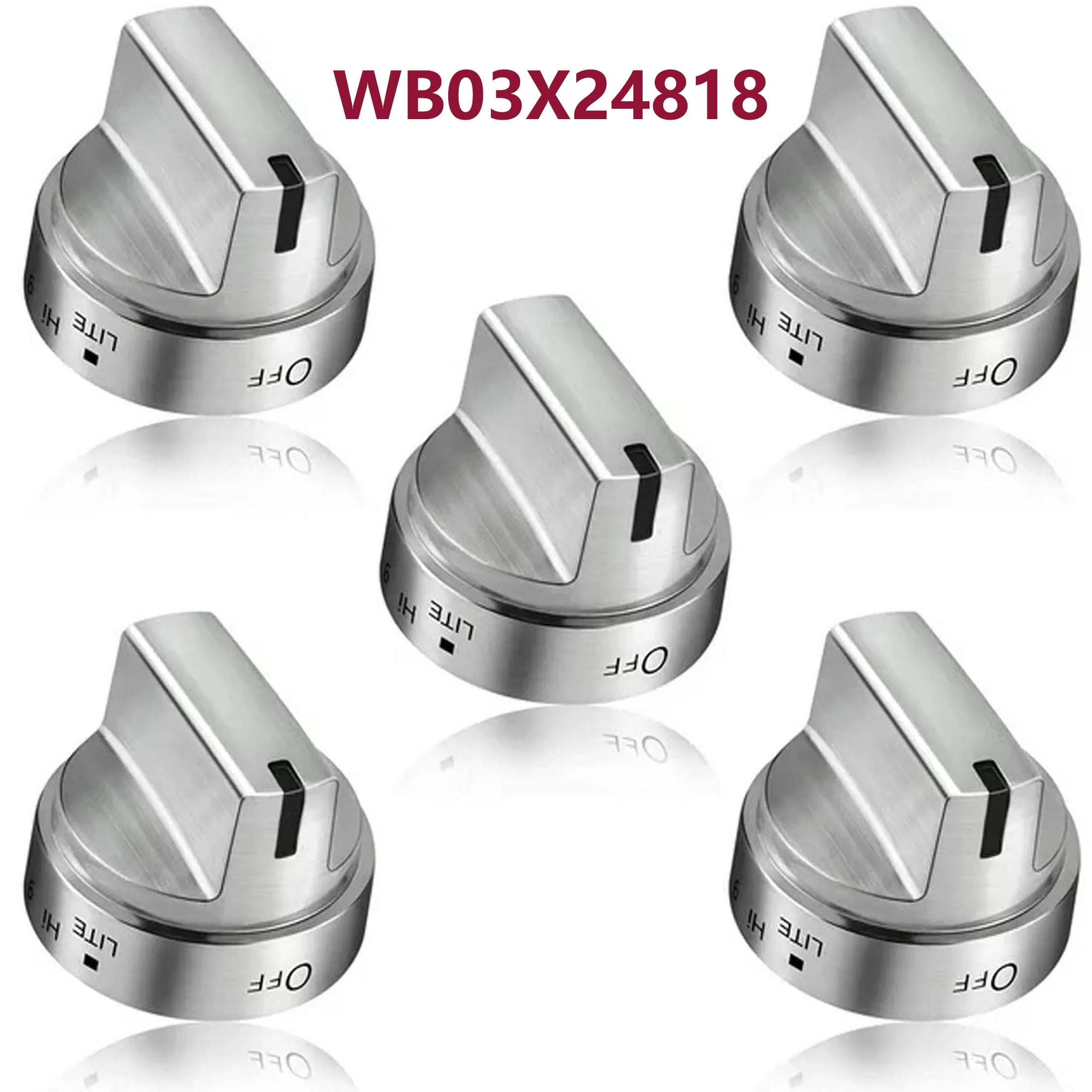 B4B BANG 4 BUCK Gas Range Knobs, Stainless Chrome Replacement ...