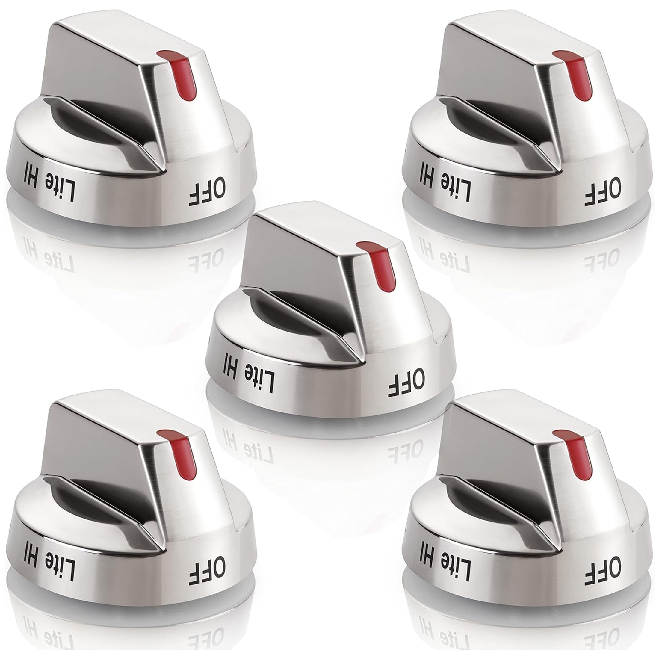 5 Pcs Gas Stove Burner Control Knob DG64-00473A Fit for Range Oven ...