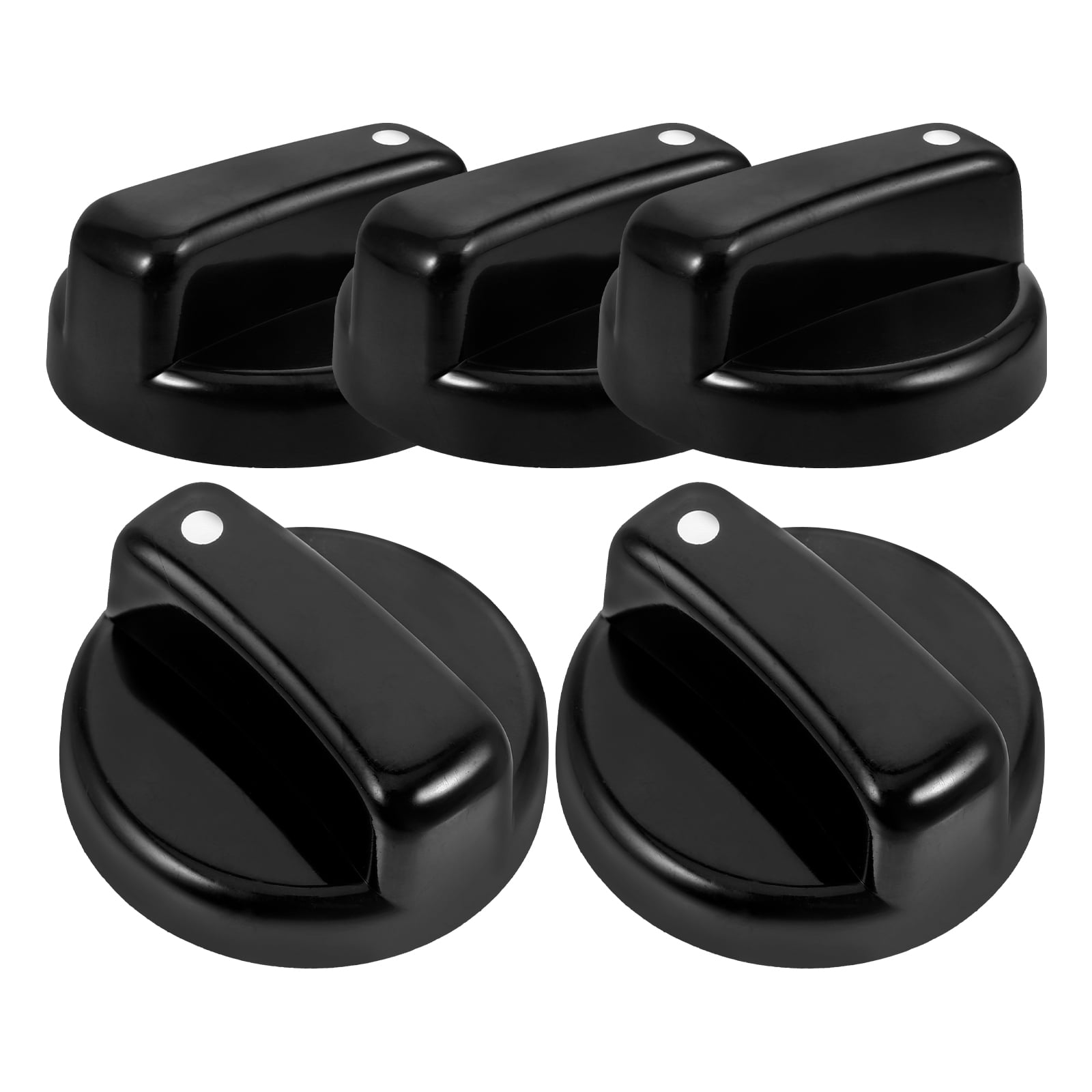 HEMOTON Black Gas Stove Knobs Replacement Durable Plastic Daily Use ...