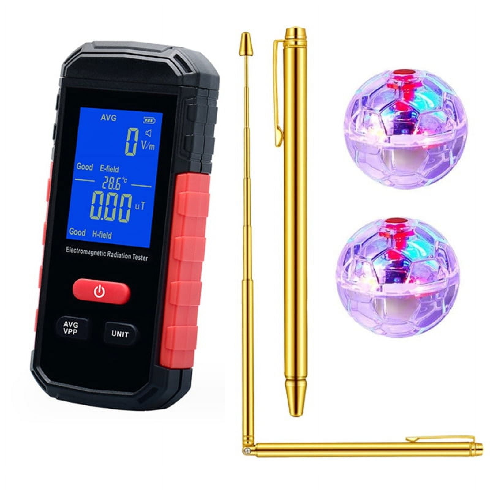 5 Pcs Ghost Equipment Kit 1Pcs Digital Emf Meter 2 Pcs Motion Light Up ...