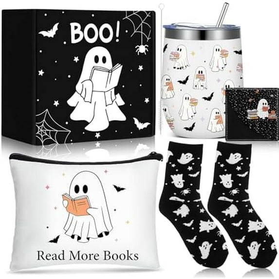 5 Pcs Ghost Reader Halloween Boo Basket Gifts for Book Lovers, Spooky ...