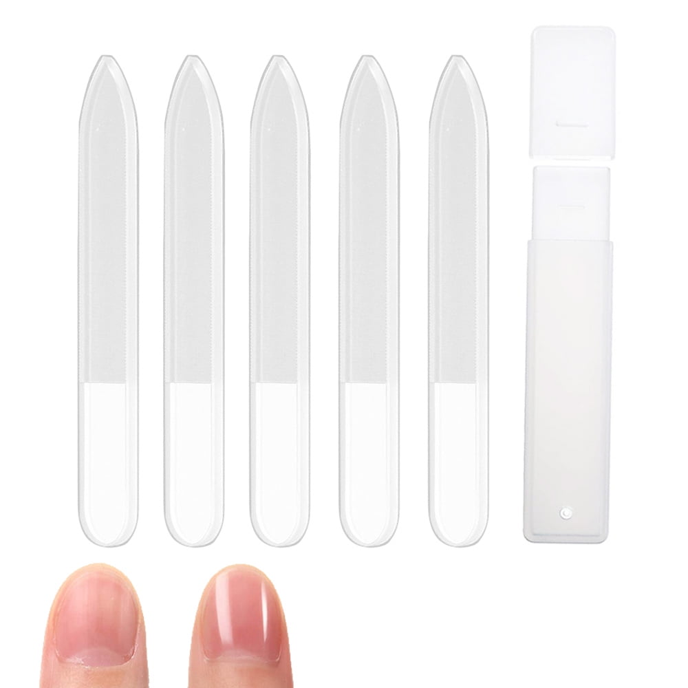 5 Pcs Glass Nail Shiner Nail Shine Buffer Polisher Glass Nano Nail File ...