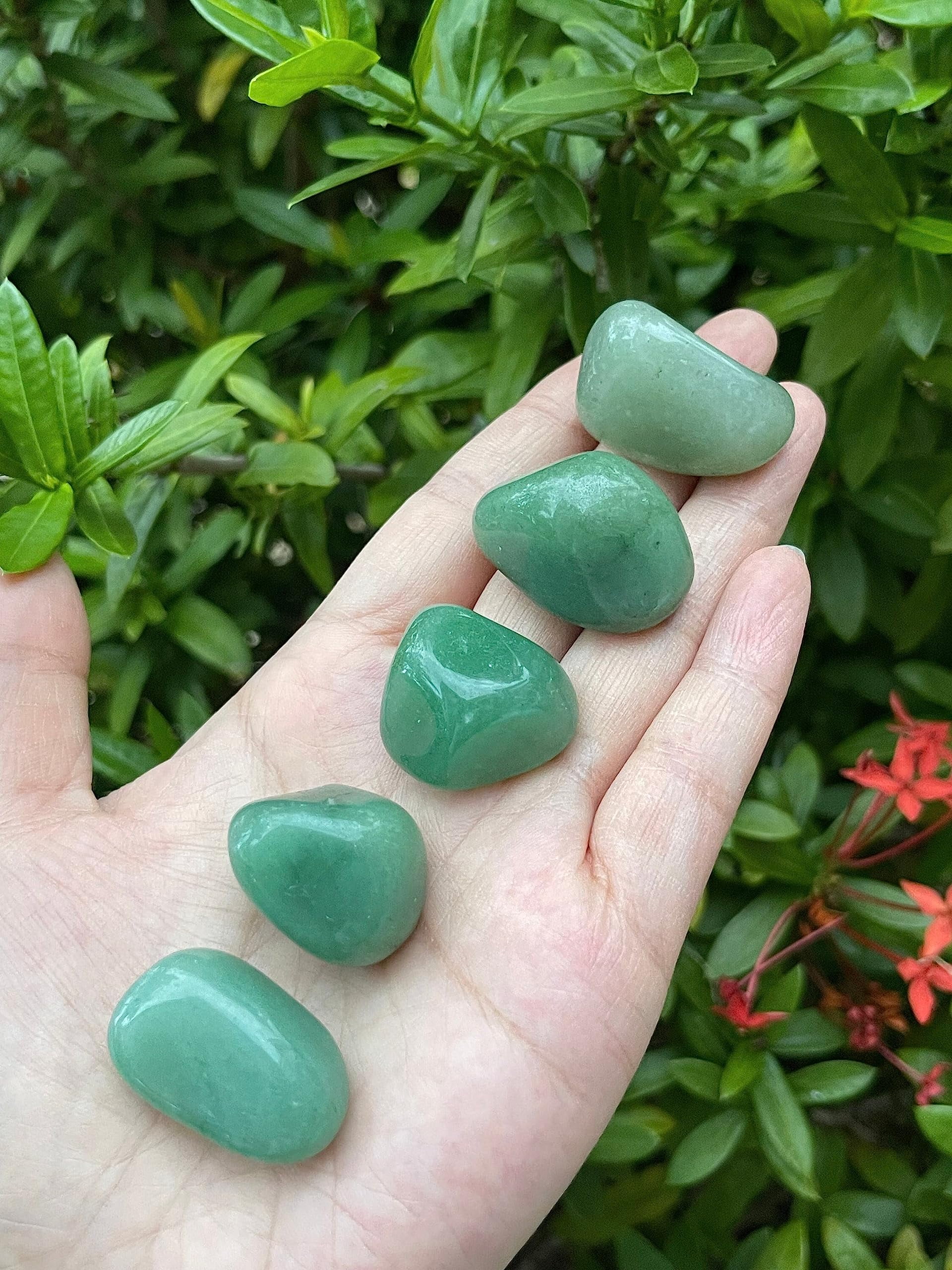 5 Pcs Green Aventurine Tumbled Stones, Polished Natural Green ...