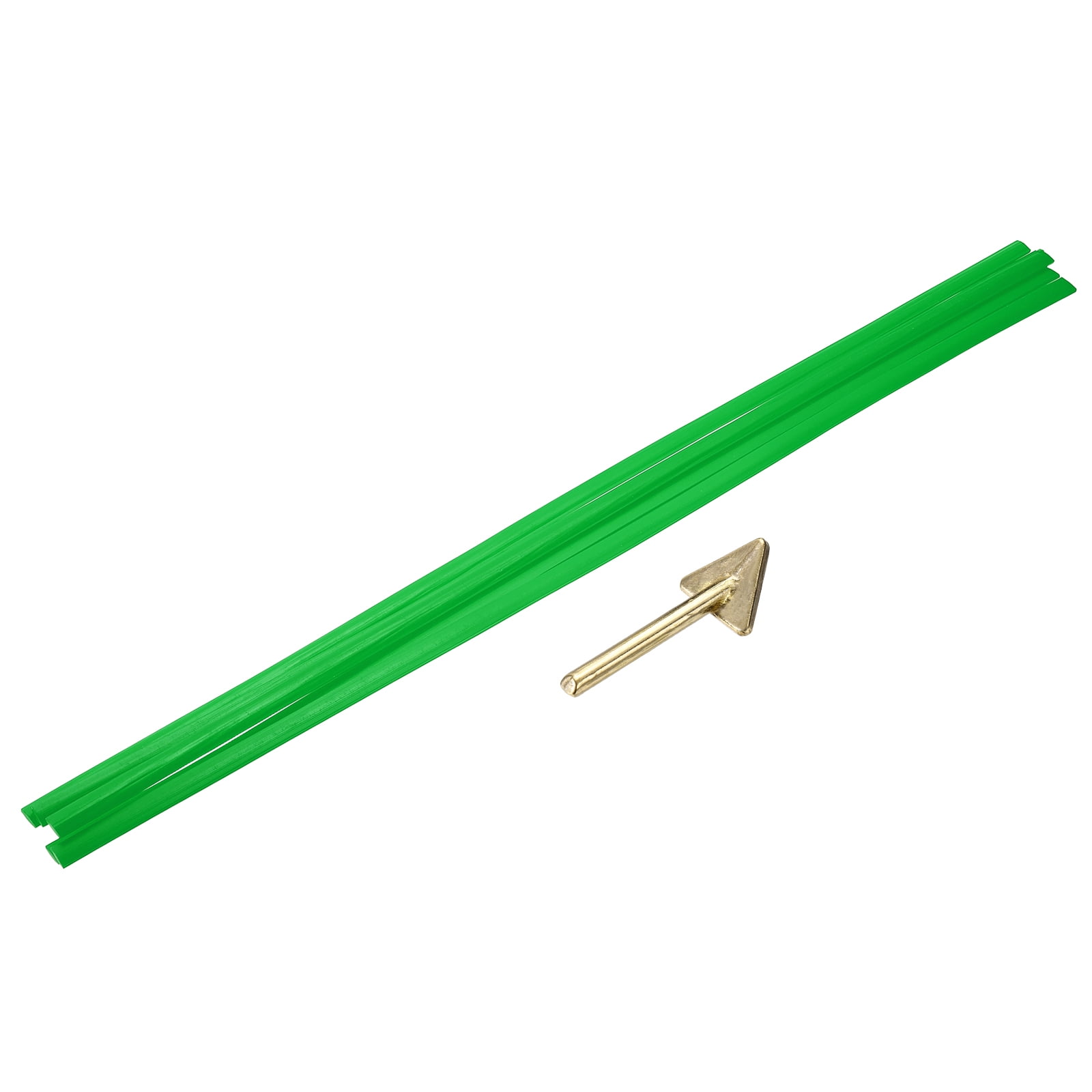 5 Pcs Green Plastic Welding Rods 9.5mm x 500mm PE Flat Ribbon Welding ...