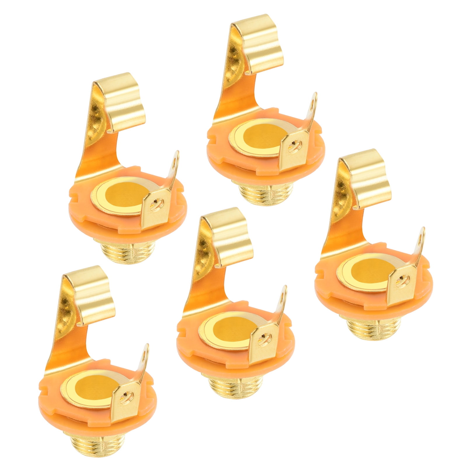 5 Pcs Guitar Input Jack 1/4" Stereo Jack Mono Panel Mount Socket Gold ...