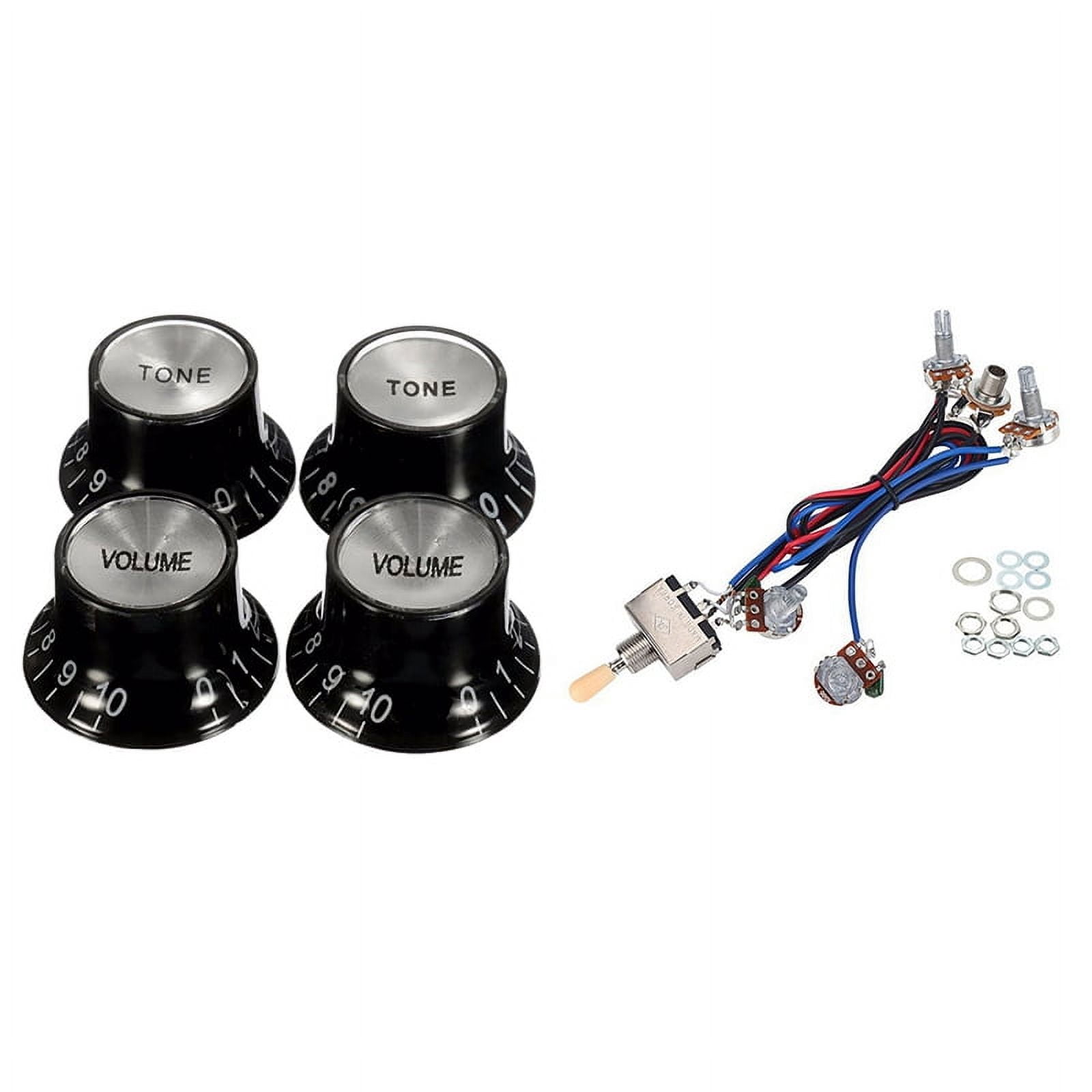 5 Pcs Guitar Parts:1 Pcs Lp Electric Guitar Pickups Wiring Harness Kit ...