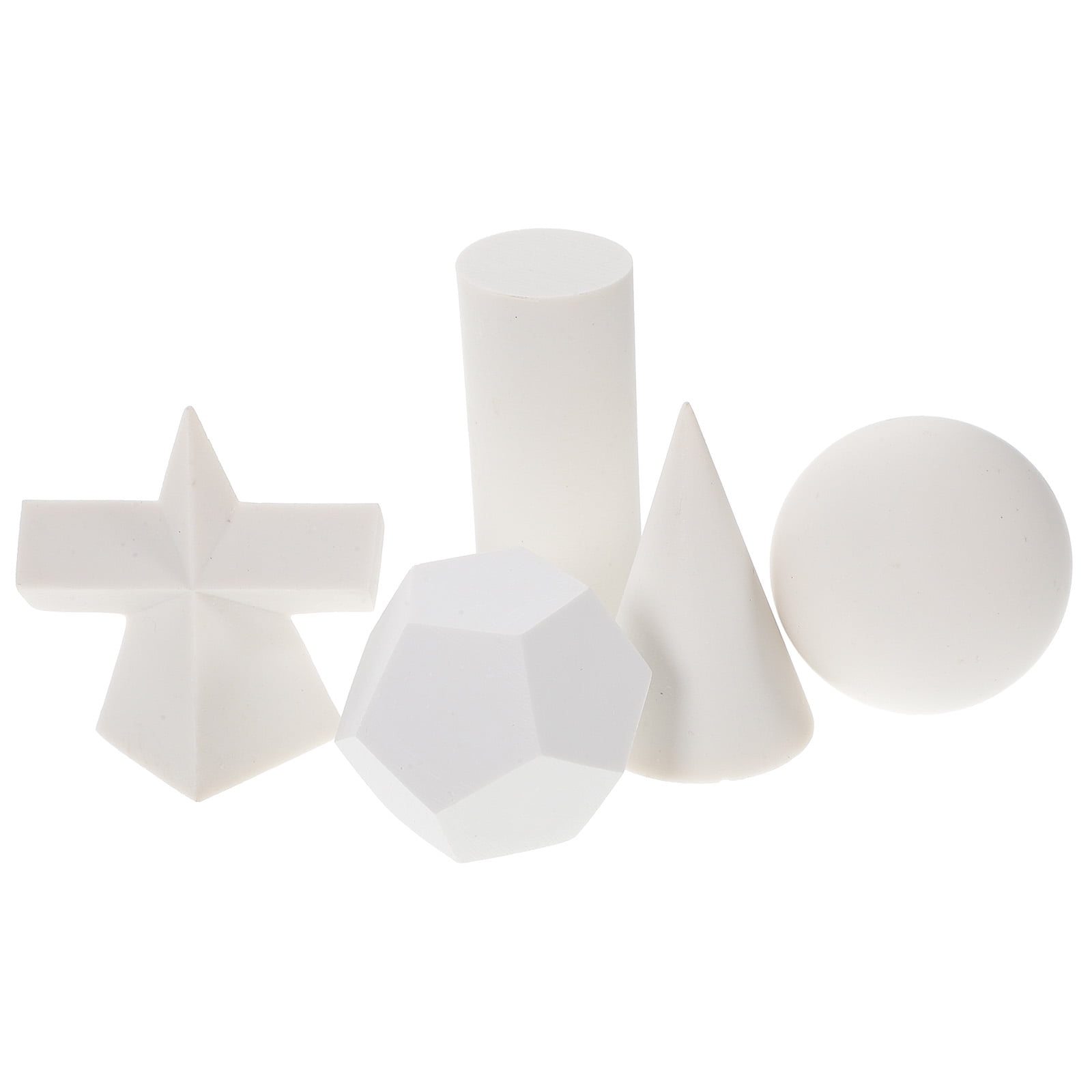 5 Pcs Gypsum Geometry Models Shapes Sketch Simulation - Walmart.com