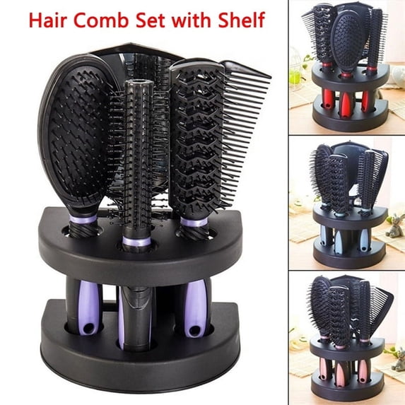 5 Pcs Hair Brush Comb Set Hairdressing Styling Tools Professional Salon ...