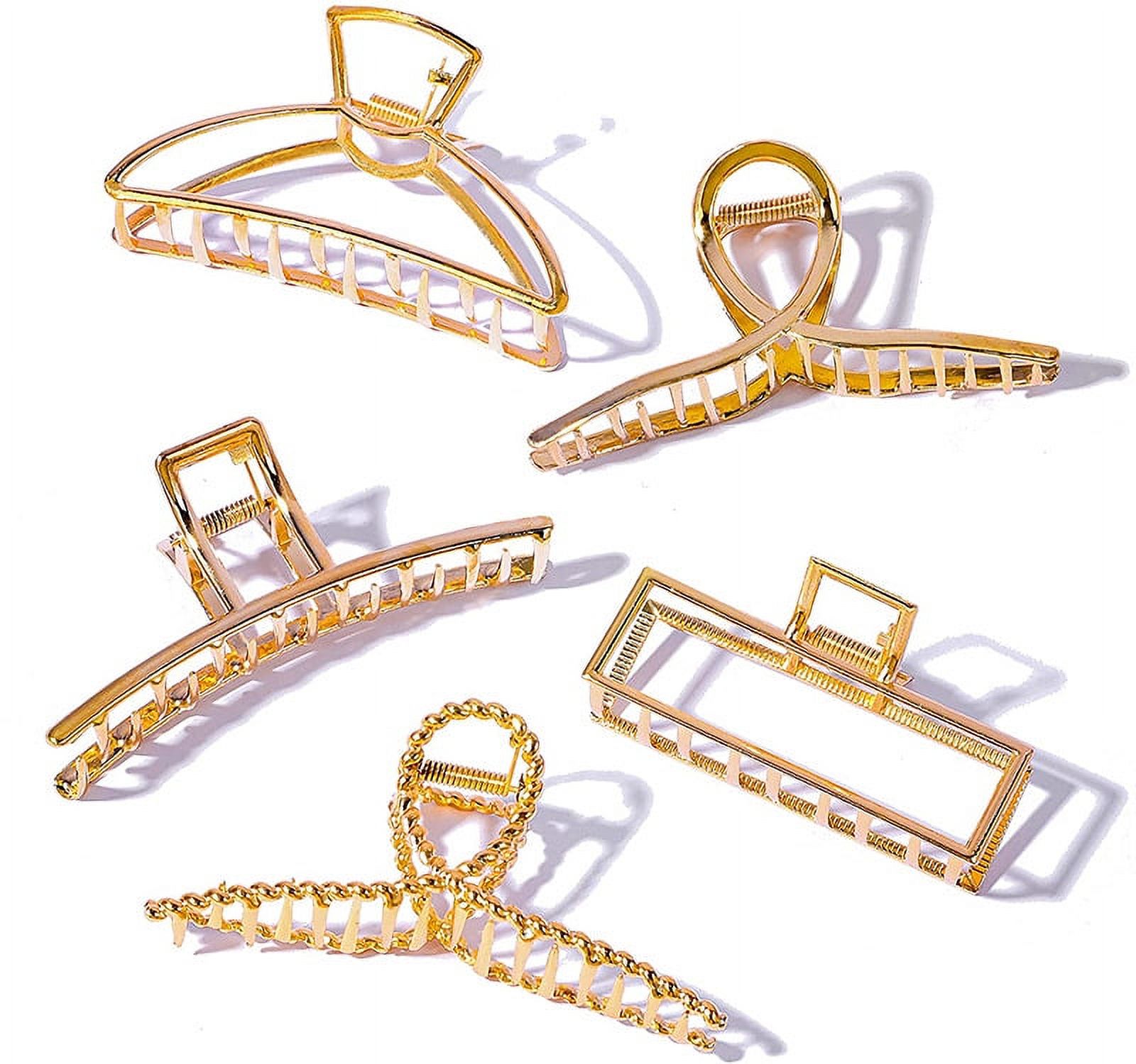 5 Pcs Hair Claw Clips for Women 4.3" Anti Slip Large Claw Hair Clips ...