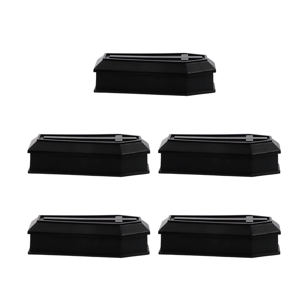 5 Pcs Halloween Coffin Boxes Caskets Statue Realistic Decor Portable ...